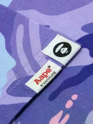 AAPE BY *A BATHING APE Camouflage Graphic T-shirt - Purple
