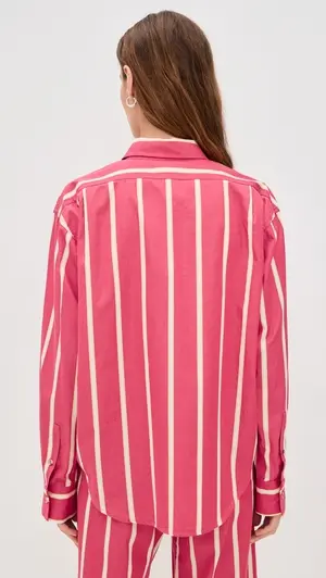 Donni. Pop Stripe Shirt - Raspberry