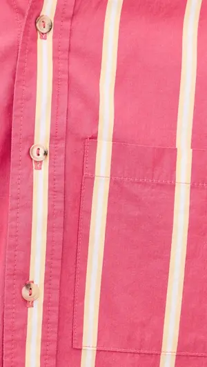 Donni. Pop Stripe Shirt - Raspberry