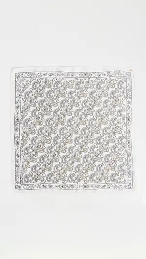 Lele Sadoughi Paisley Square Scarf - Ivory