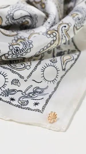 Lele Sadoughi Paisley Square Scarf - Ivory