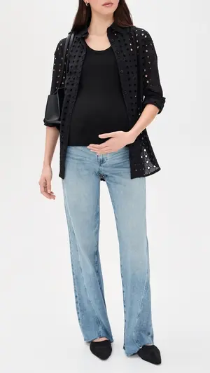 Paige Vanessa Maternity Twisted Outseam Jeans