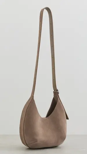 COURREGES Small Suede Hobo Bag