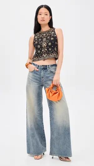 Alice + Olivia Embellished Boxy Tank Top