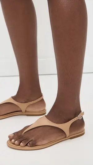AeydĒ Raine Nappa Leather Sandals - Hazelnut