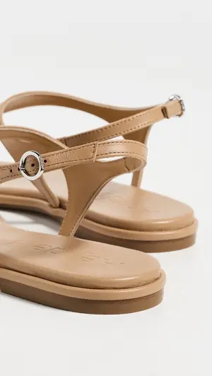 AeydĒ Raine Nappa Leather Sandals - Hazelnut