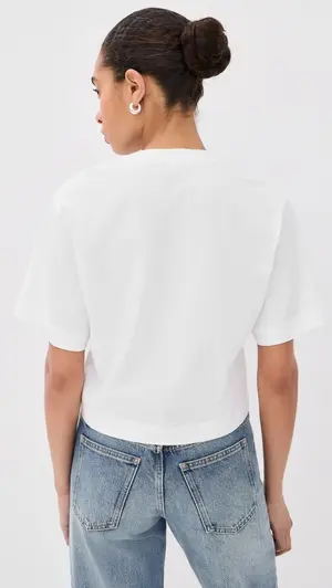 Off-White Logo Cropped T-shirt - White