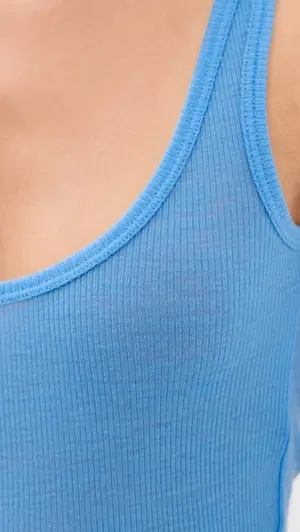 Versace Ribbed Medusa Embroidery Tank Top