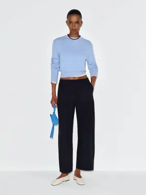 REFORMATION Elara Pant Wide-leg Drawstring Trousers - Black