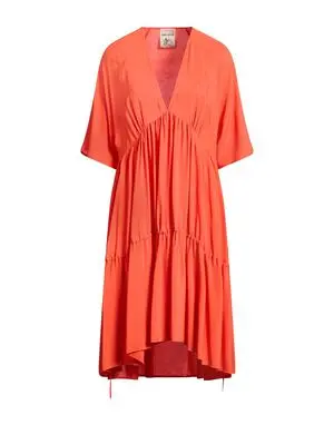 SEMICOUTURE Midi Dress In Acetate And Silk