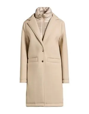 Herno Single-breasted Viscose Coat - Beige