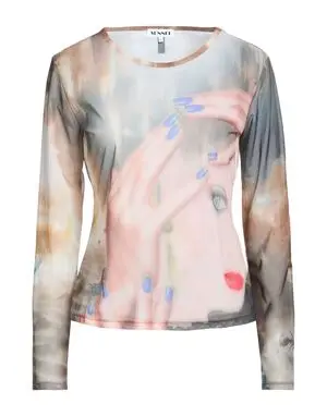 Sunnei Polyamide And Elastane Printed Long Sleeve Top - Beige