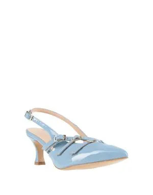 DOOP Slingback Pumps With Patent Effect And Buckle Detailing