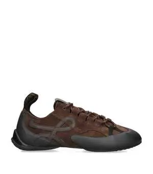 Loewe Suede Grip Sneakers - Brown