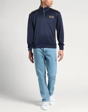 EA7 Polyester Half-zip Sweatshirt With Side Stripes