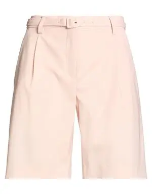 LARDINI Wool Blend Bermuda Shorts With Belt - Pink