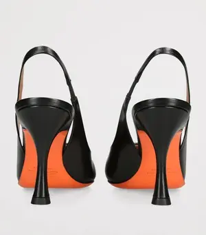 Santoni Leather Slingback Pumps