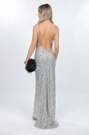 ROSERRY Margot Sequin Maxi Dress - Green