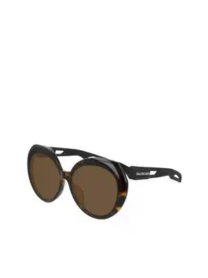 Balenciaga Hybrid Round-frame Sunglasses