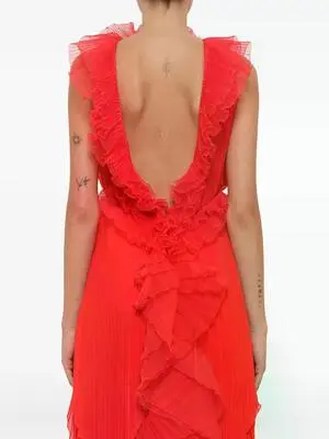 Givenchy Ruffled Pleated High Neck Dress