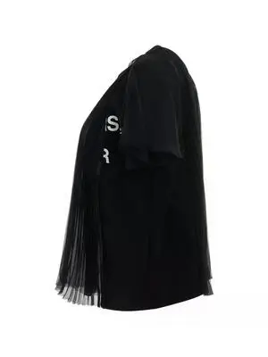 Sacai Text Print Sheer Panel T-shirt