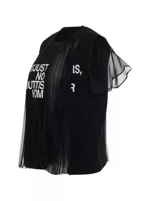 Sacai Text Print Sheer Panel T-shirt