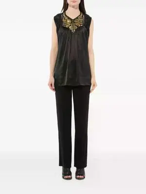 Givenchy Embellished V-neck Sleeveless Blouse