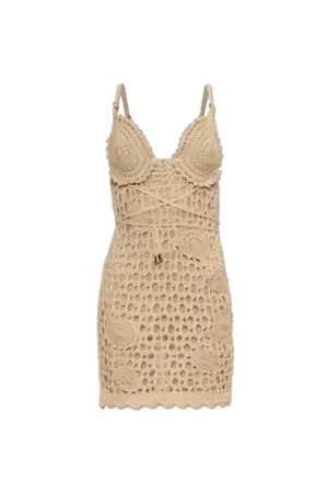 Attico Crochet Dress - Beige
