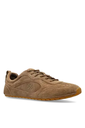 Tory Burch Suede Lace-up Sneakers - Brown