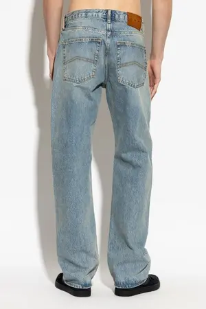 Emporio Armani Vintage Effect Straight Leg Jeans