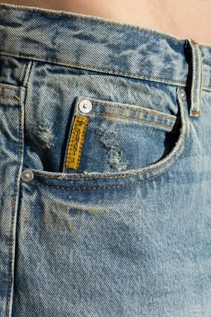Emporio Armani Vintage Effect Straight Leg Jeans