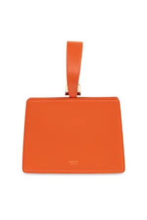 FERRAGAMO Leather Handheld Bag With Gold Hardware