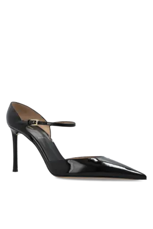 TOM FORD Patent Leather Stiletto Pumps With Buckled Strap - Black