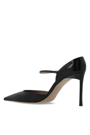 TOM FORD Patent Leather Stiletto Pumps With Buckled Strap - Black