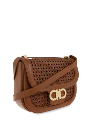 FERRAGAMO Woven Leather Shoulder Bag
