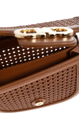 FERRAGAMO Woven Leather Shoulder Bag
