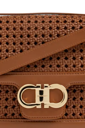 FERRAGAMO Woven Leather Shoulder Bag