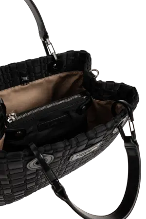 Emporio Armani Woven Tote Bag With Logo Patch