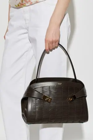 FERRAGAMO Hug" Leather Handheld Bag