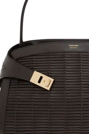 FERRAGAMO Hug" Leather Handheld Bag