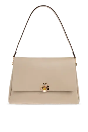 Tory Burch Charlie Large Shoulder Bag - Beige