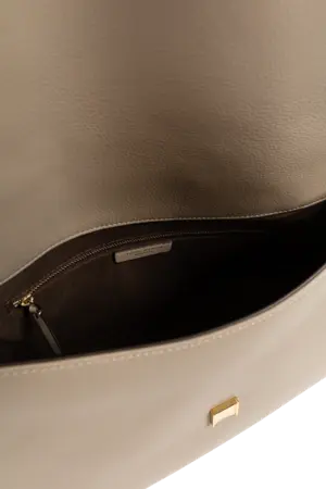 Tory Burch Charlie Large Shoulder Bag - Beige