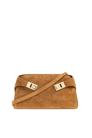 FERRAGAMO Hug" Suede Bag