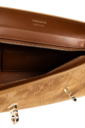 FERRAGAMO Hug" Suede Bag
