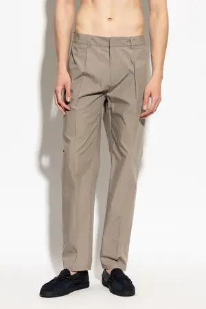 Emporio Armani Cotton Trousers With Tapered Legs