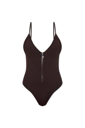 Attico One-piece Swimsuit From The `il Primo Bagno` Collection - Brown