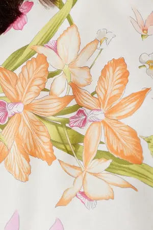 FERRAGAMO Silk Halter Top With Floral Print And Open Back - Pink