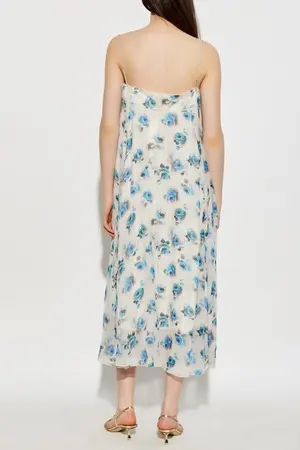 Tory Burch Silk Floral Midi Dress