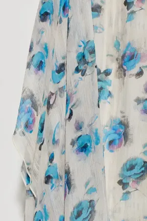 Tory Burch Silk Floral Midi Dress
