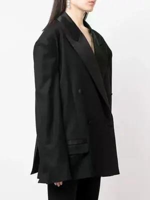 ALMAZ Double-breasted Oversized Tuxedo Blazer
